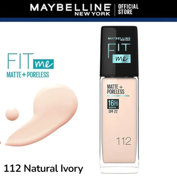 Buy Maybelline Fit Me Matte + Poreless Liquid Foundation - 112 Natural ...